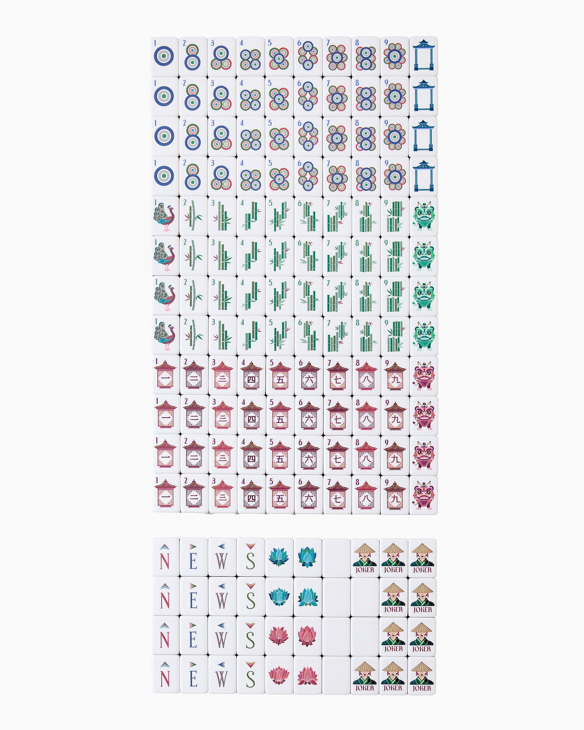 Oh My Mahjong Drake Mahjong Tiles - Premium Contemporary Set — Little ...